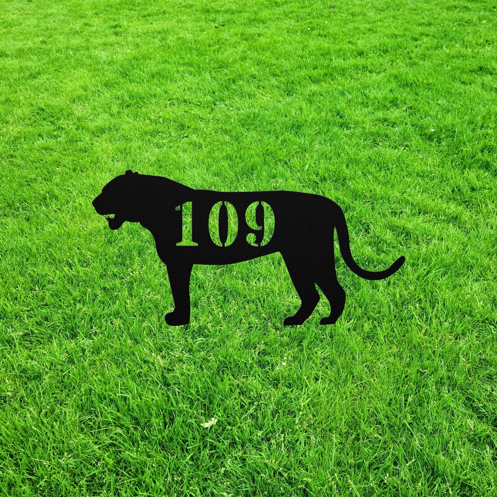 Tiger Address House Sign Tiger Metal Address Steel Yard Sign - Etsy