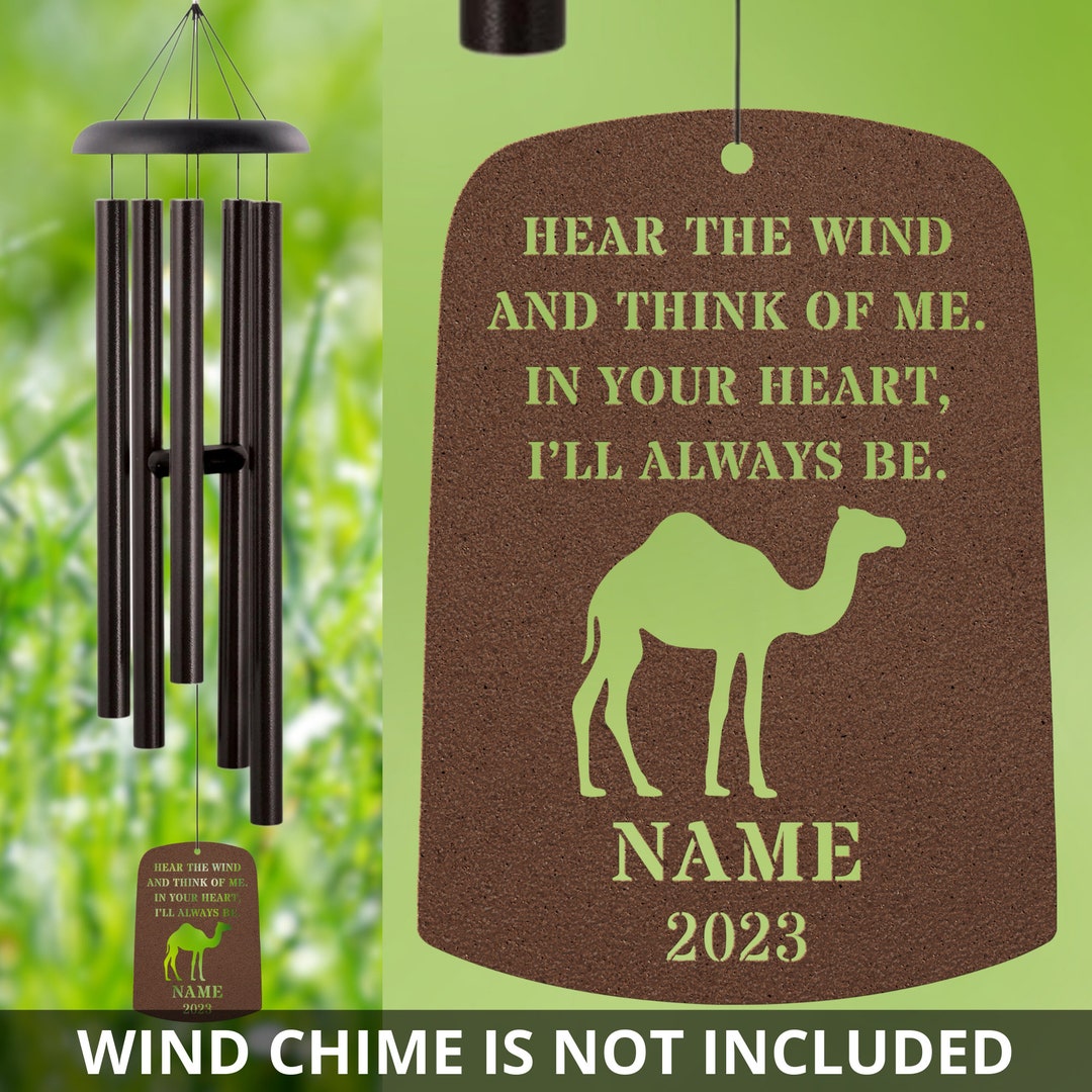 Camel Wind Chime Sail Camel Memorial Camel Loss Gift Sympathy ...