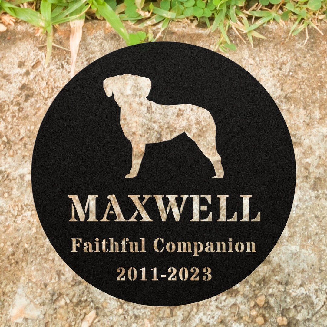 Puggle Memorial Stone Metal Sign Loss Gift Dog Tombstone Garden ...