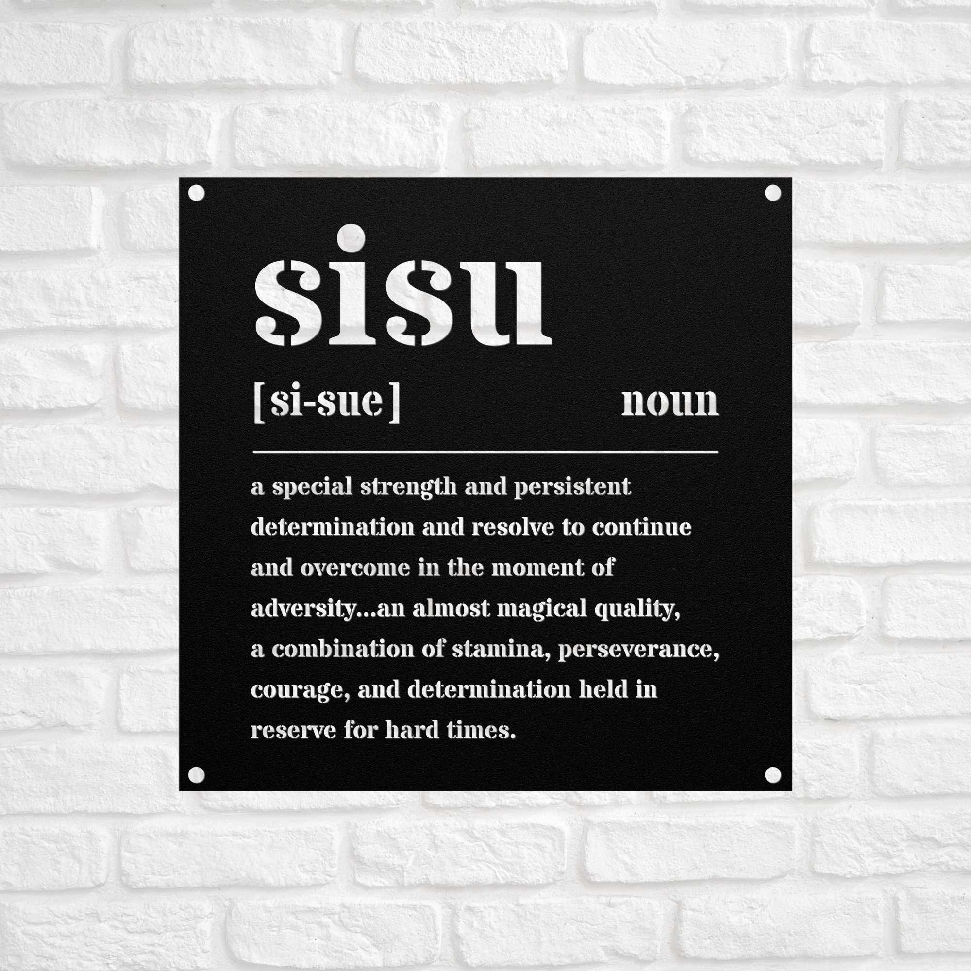 Sisu Definition Metal Sign Wall Art, Finnish Finland Sisu Sign, Sisu ...