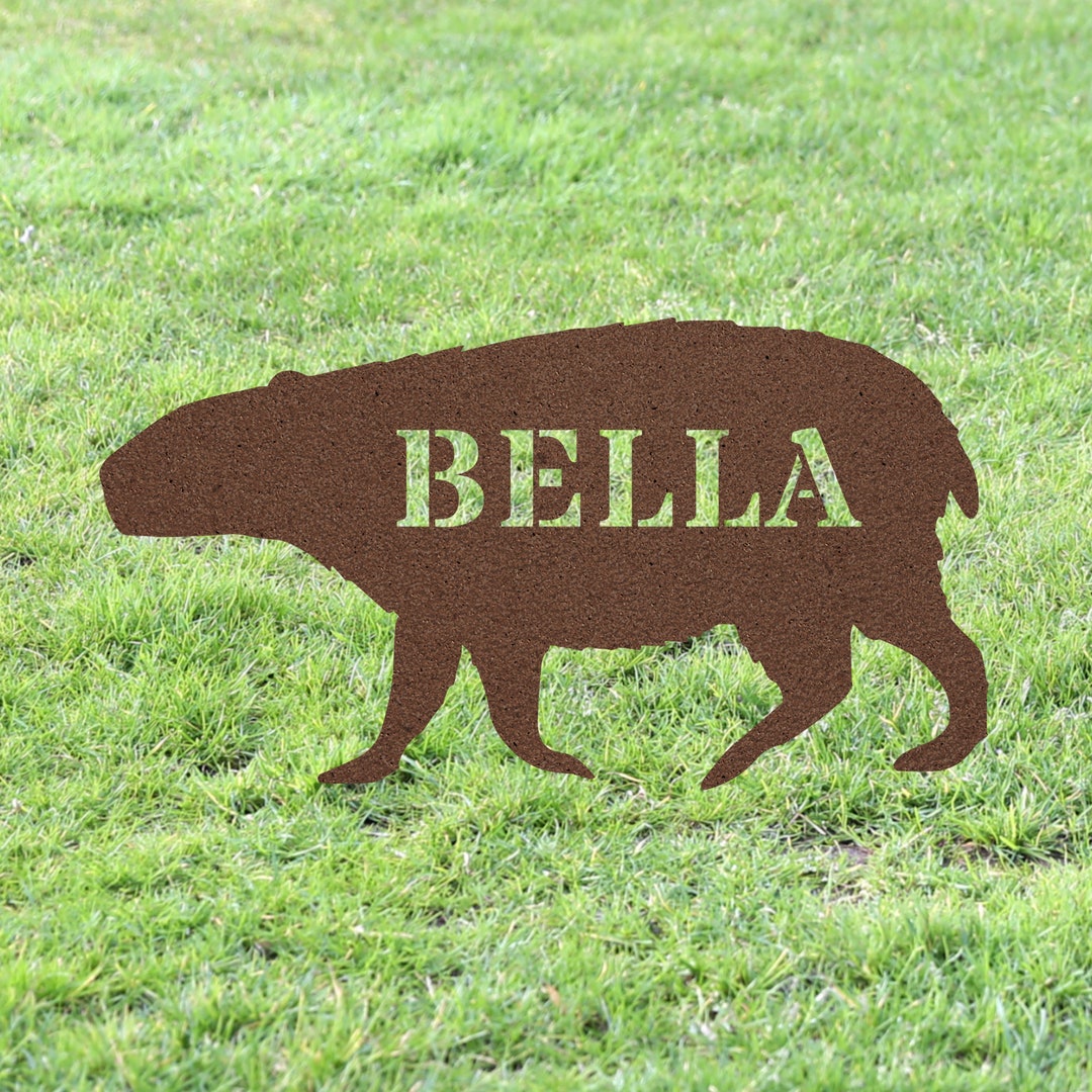 Capybara Memorial Stake Loss of Capybara Wind Chime Heart Grave Marker ...