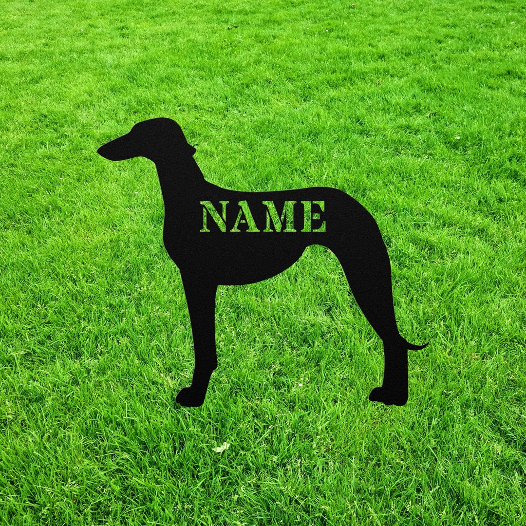 Personalized Azawakh Statue Stake, Custom Azawakh Dog Outdoor Yard Art ...