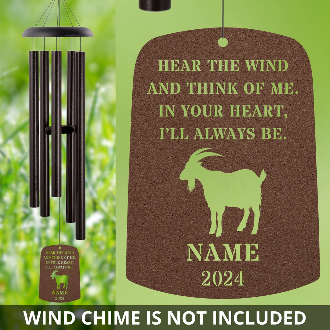 Mountain Goat Wind Chime Sail Memorial Loss Gift Sympathy Bereavement ...