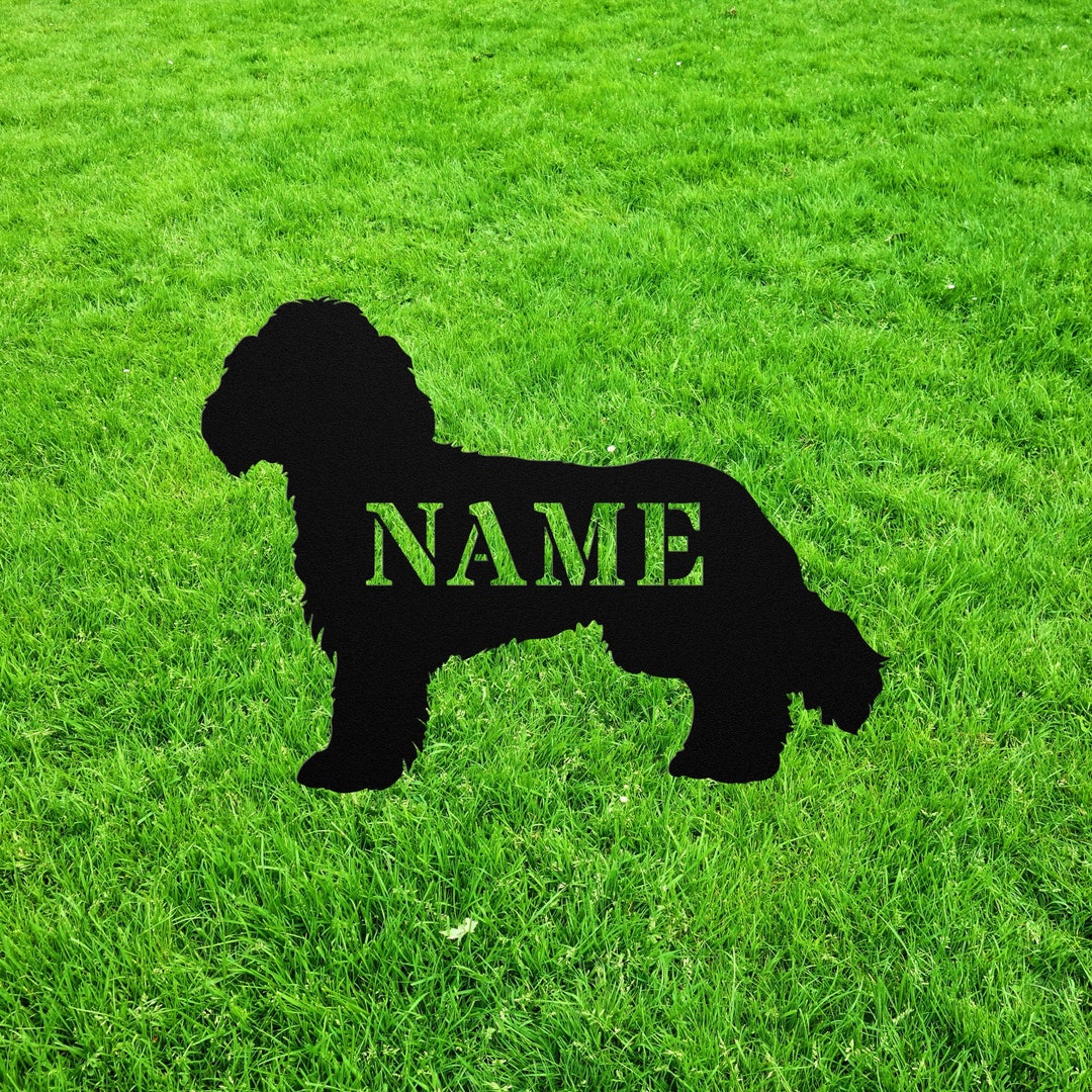 Personalized Cockapoo Statue Stake, Custom Cockapoo Dog Outdoor Yard ...