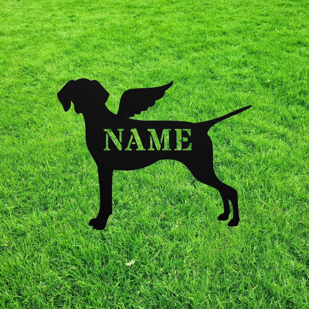 English Pointer Angel Wings Statue Figurine for Garden Stone Memorial ...