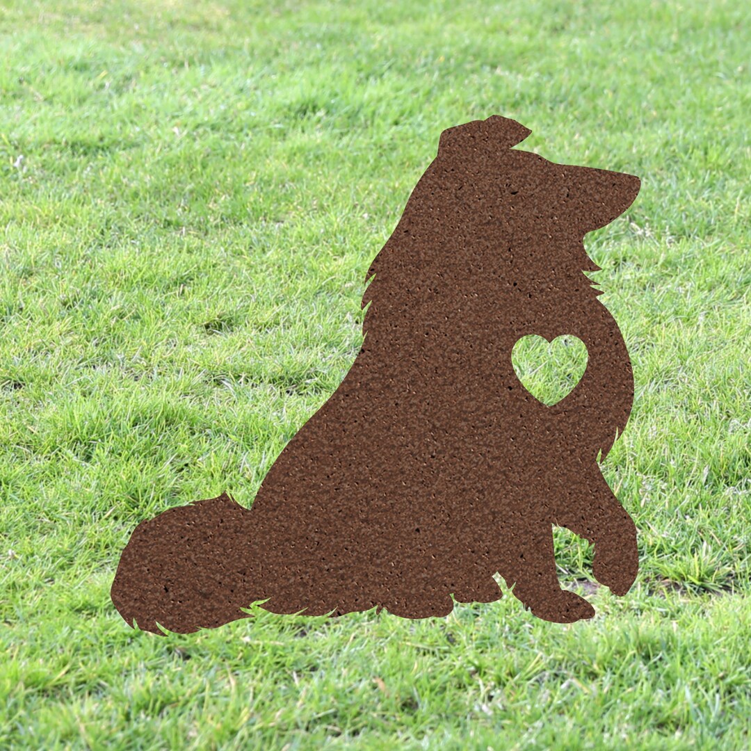 Personalized Shetland Sheepdog Garden Statue Stake, Custom Sheltie ...