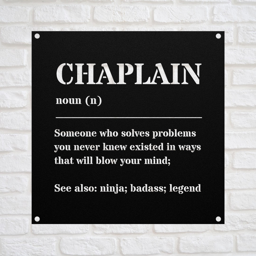 Chaplain Gift Metal Sign for Men, for Pastor, Priest, Birthday ...