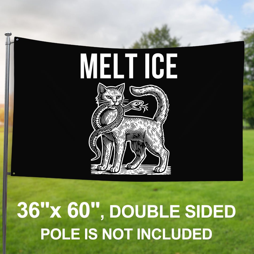 Abolish Melt Ice Flag Ice Out Anti Trump Large Flag Protest March ...