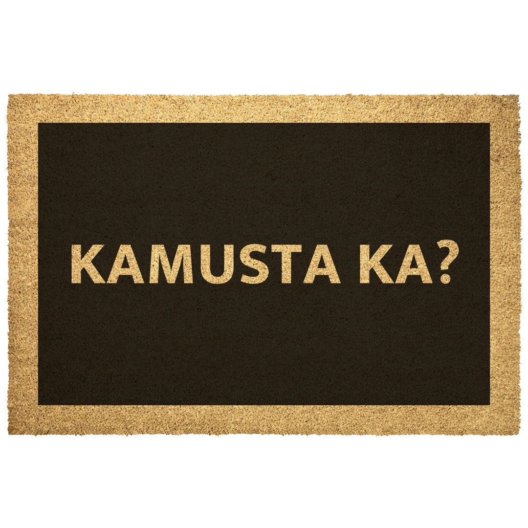 Filipino Doormat Decor Art Outdoor Rug, How Are You in Filipino ...