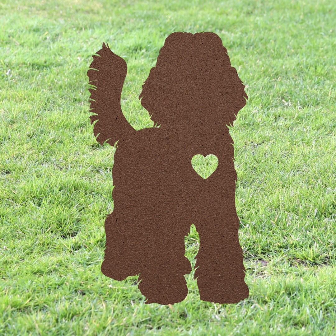 Personalized Labradoodle Garden Statue Stake, Custom Labradoodle ...