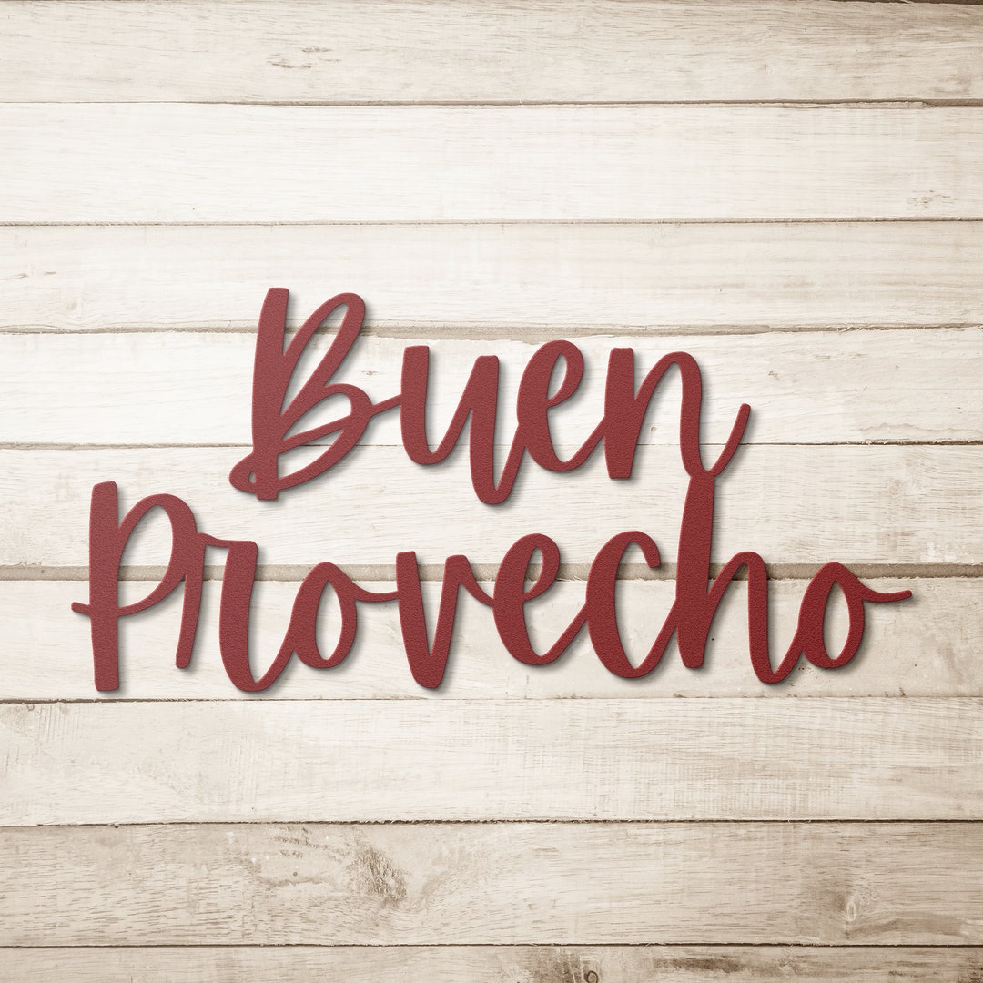 Buen Provecho Sign, Kitchen Metal Sign, Kitchen Sign, Buen Provecho ...