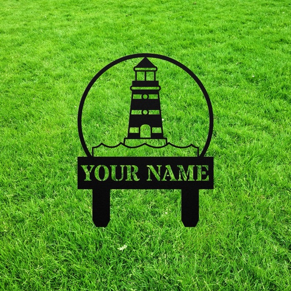 Custom Lighthouse Yard Sign Stake Personalized the Lighthouse - Etsy