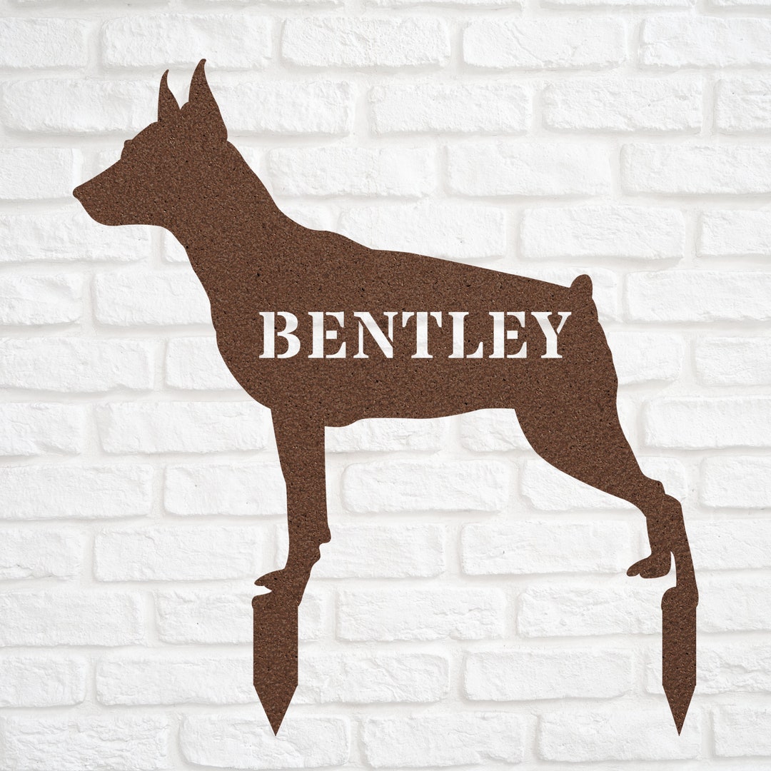 Personalized Miniature Pinscher Yard Statue Stake, Custom Miniature ...