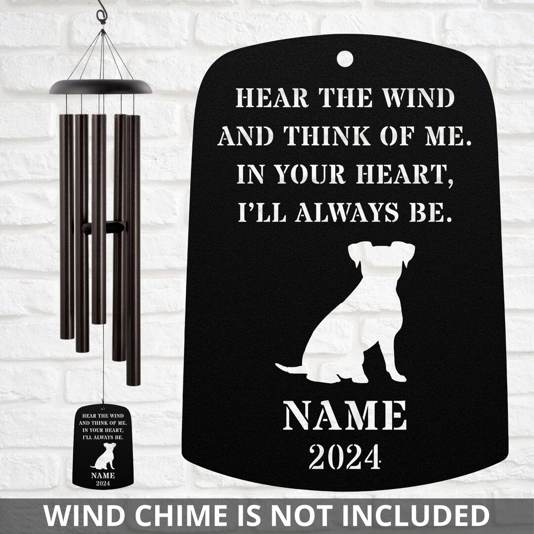 Jack Russell Terrier Wind Chime Sail Jack Russell Memorial Loss Gift ...