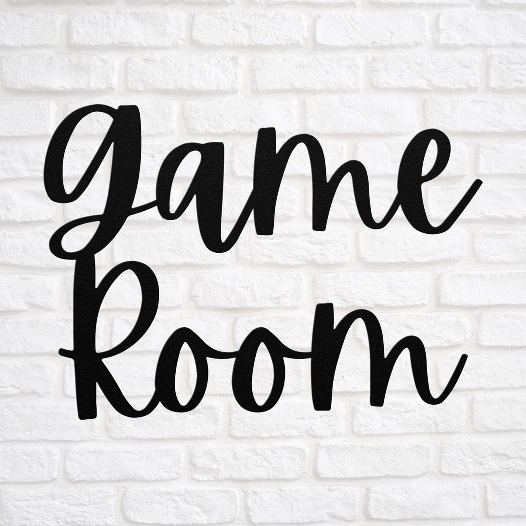 Game Room Sign Rec Room Sign Card Room Pool Billiards Room Gift Wall ...