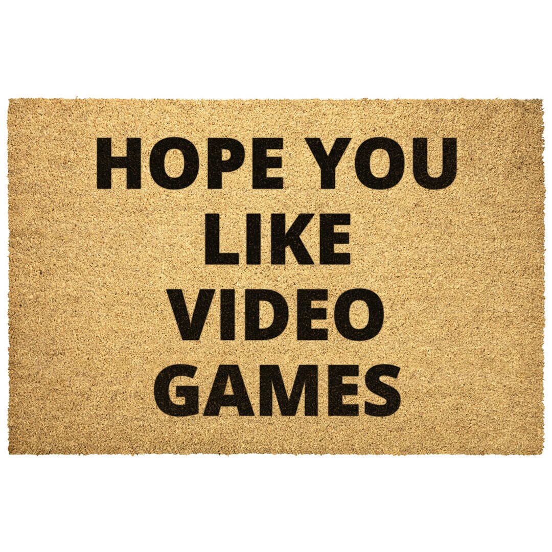Video Games Doormat Outdoor Gamer Rug Coir Door Mat Hope You Like Video ...