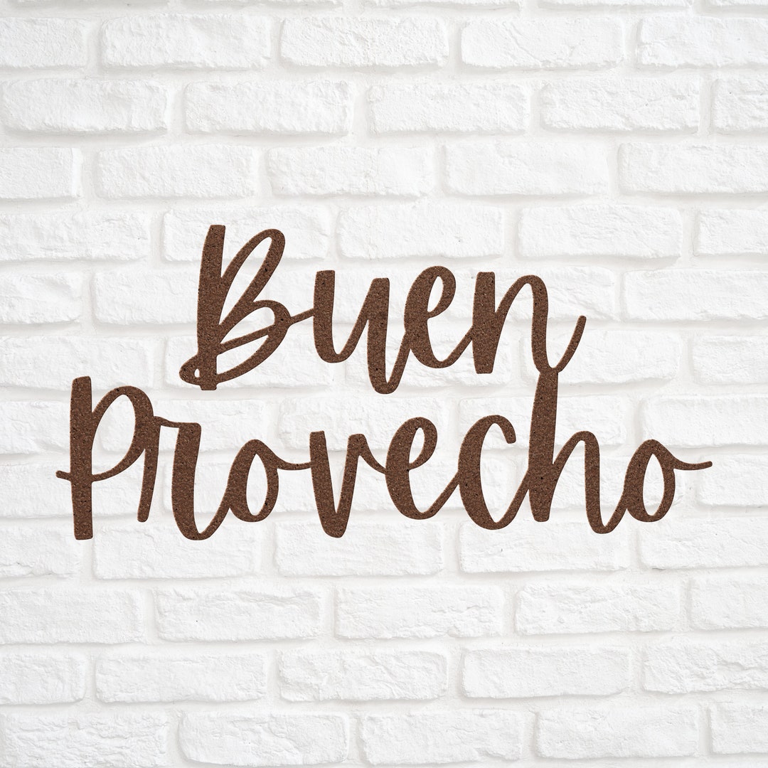 Buen Provecho Sign, Kitchen Metal Sign, Kitchen Sign, Buen Provecho ...