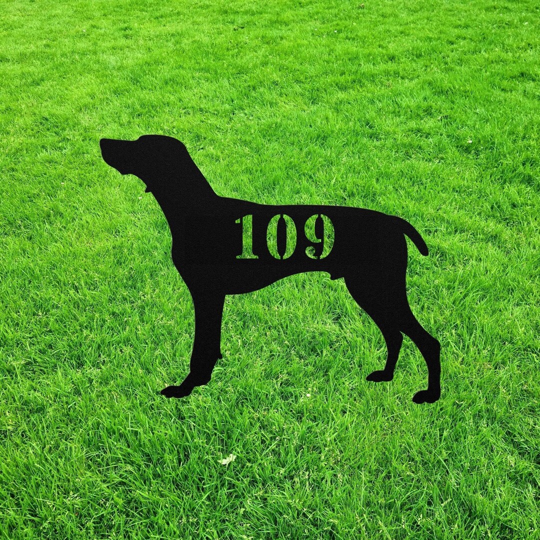 German Shorthaired Pointer Gsp House Number Sign Yard Address Plaque ...