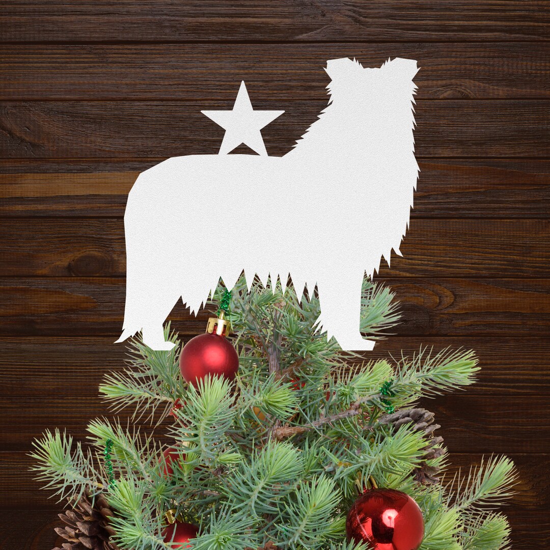 Border Collie Tree Topper Christmas Holiday Decoration Ornament Dog ...