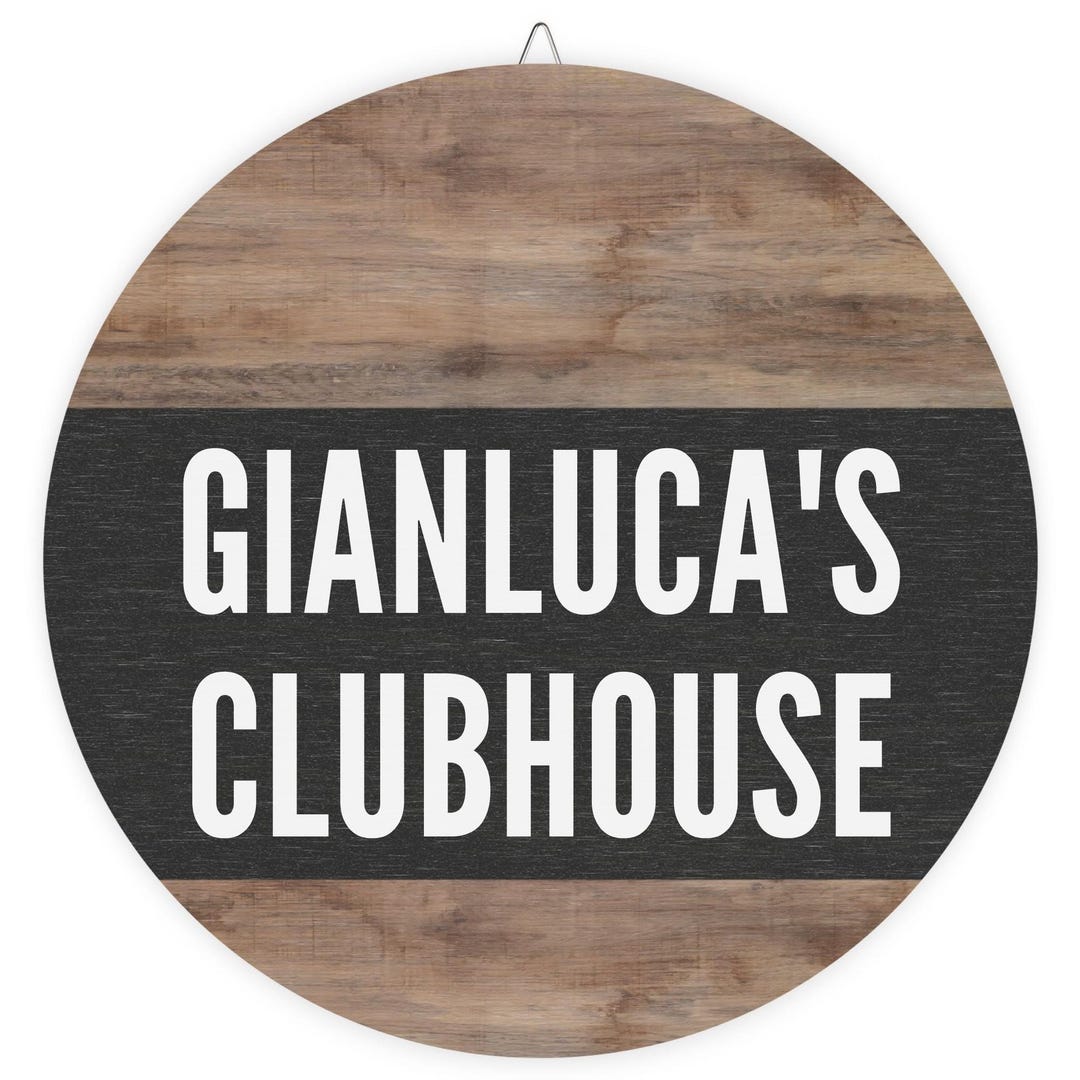 Personalized Clubhouse Sign Kids Treehouse Fort Man Cave She Shed Wood ...