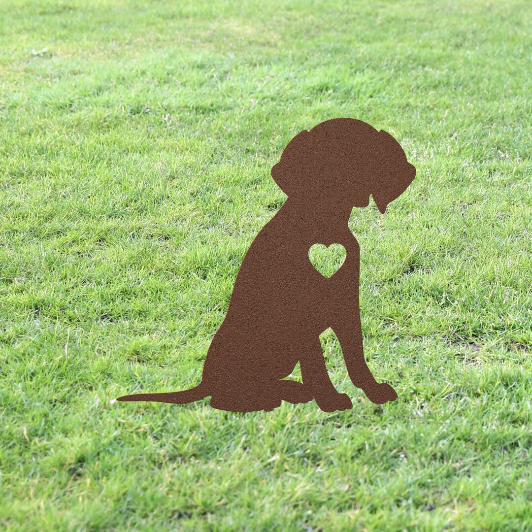 Personalized Beagle Garden Statue Stake, Custom Beagle Outdoor Yard Art ...
