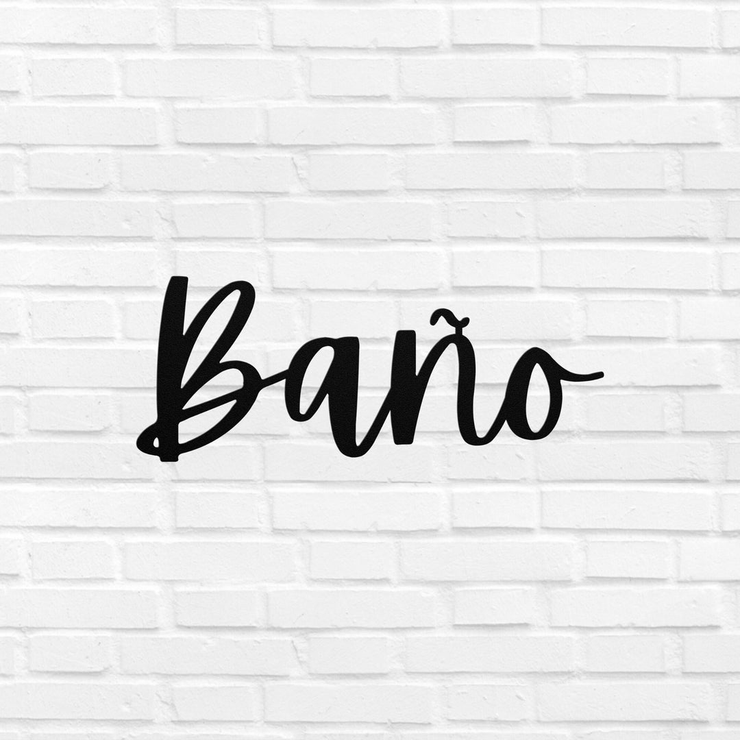 El Bano Sign, Bath Spanish Metal Sign, Restroom Bathroom Decor, Spanish ...
