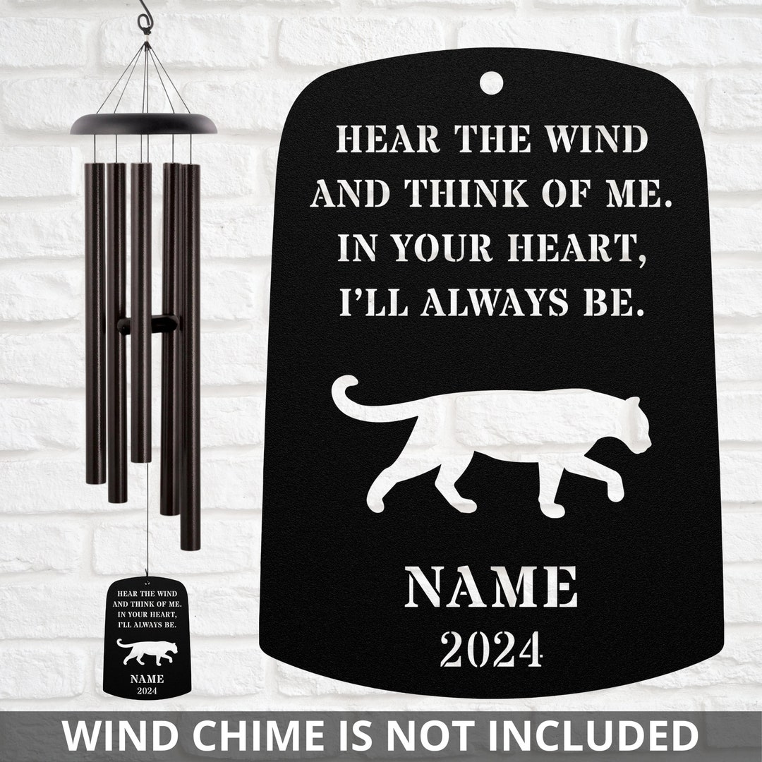 Leopard Wind Chime Sail Leopard Memorial Leopard Loss Gift Sympathy ...