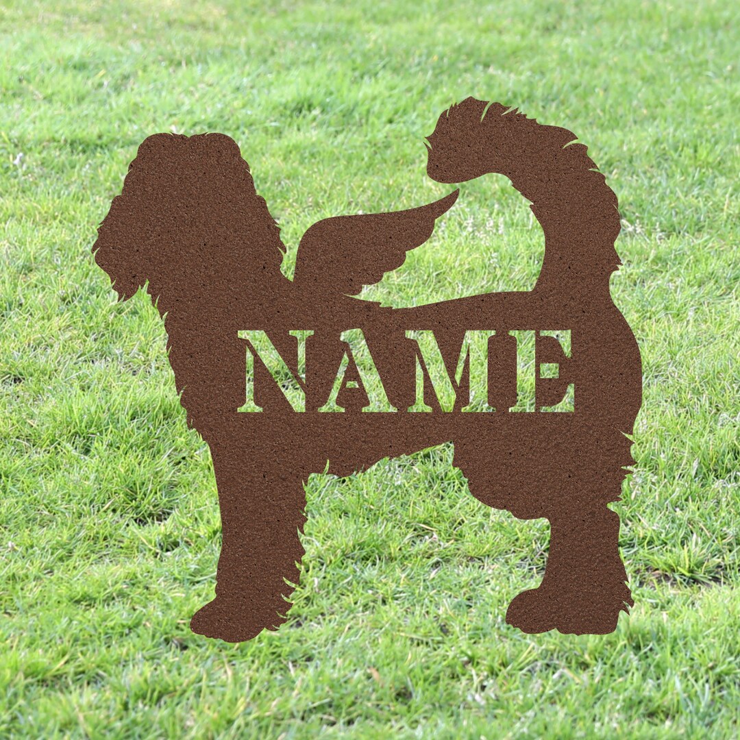 Labradoodle Angel Wings Statue Figurine for Garden Stone Memorial ...