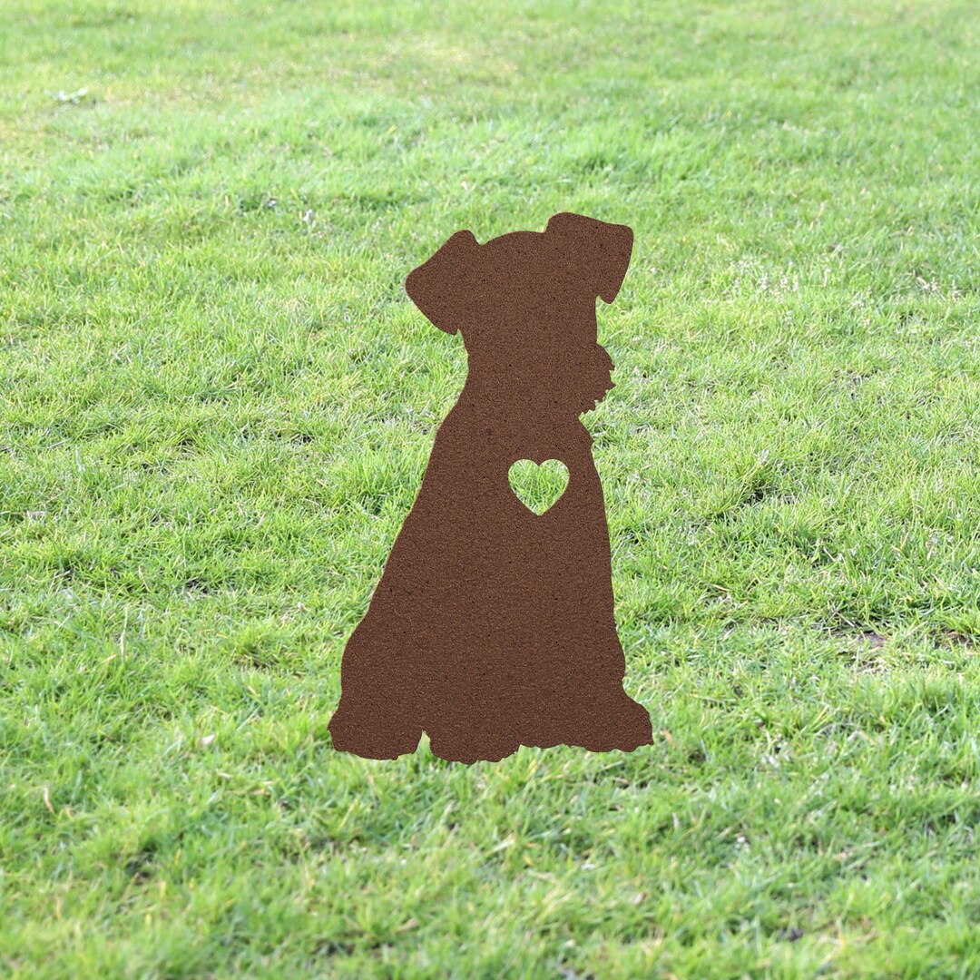 Personalized Miniature Schnauzer Garden Statue Stake Custom Miniature ...