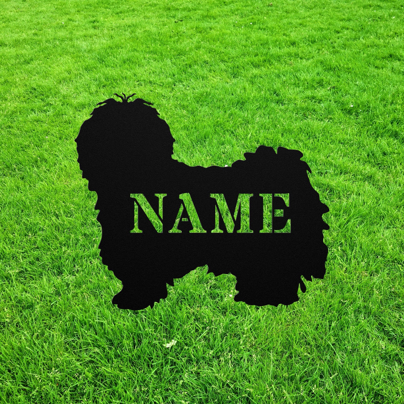 Puli Memorial Gift Puli Statue Loss of Puli Keepsake Metal Stake Sign ...