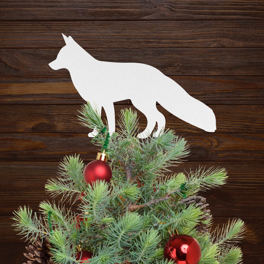 Fox Tree Topper - White Metal Tree Topper - Etsy