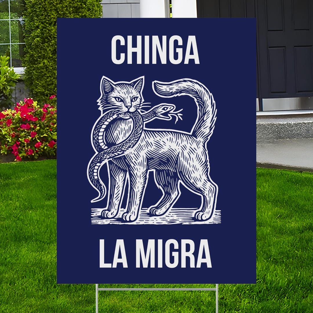 Chinga La Migra Sign, Immigrant Sign, Immigration Sign, Human Rights ...