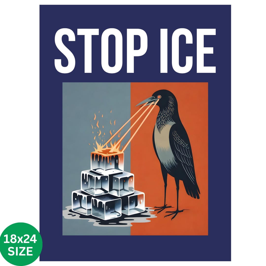 Stop Ice Protest March Poster Anti Trump Resist Sign Ice Out ...