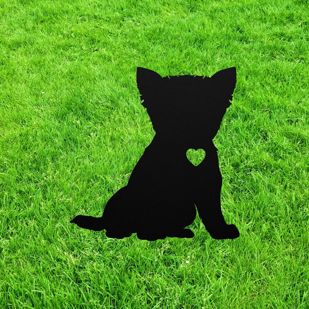 Personalized Yorkie Poo Garden Statue Stake, Custom Yorkiepoo Outdoor ...