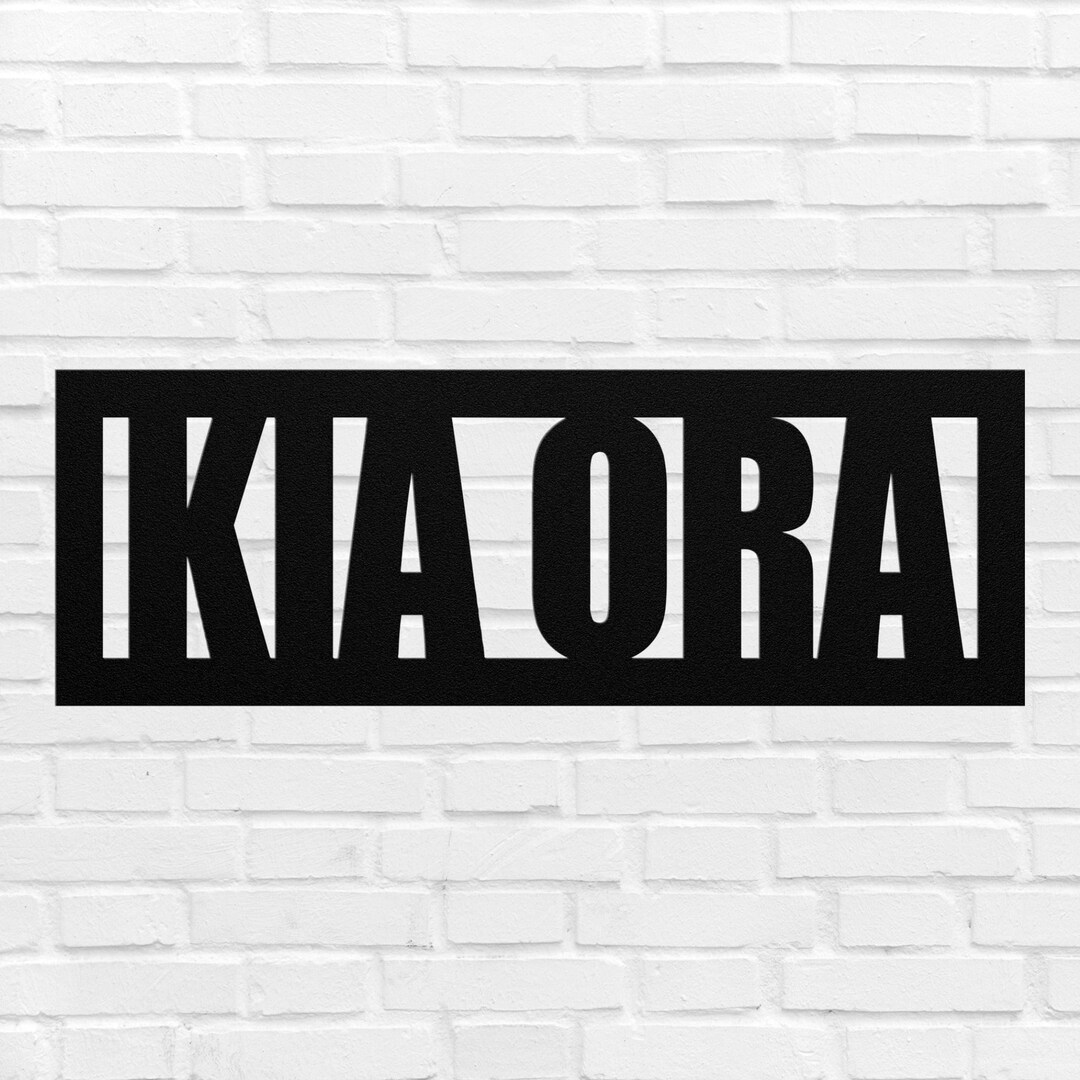 Maori Metal Sign Cheers Wall Art Plaque Te Reo New Zealand Front Home ...