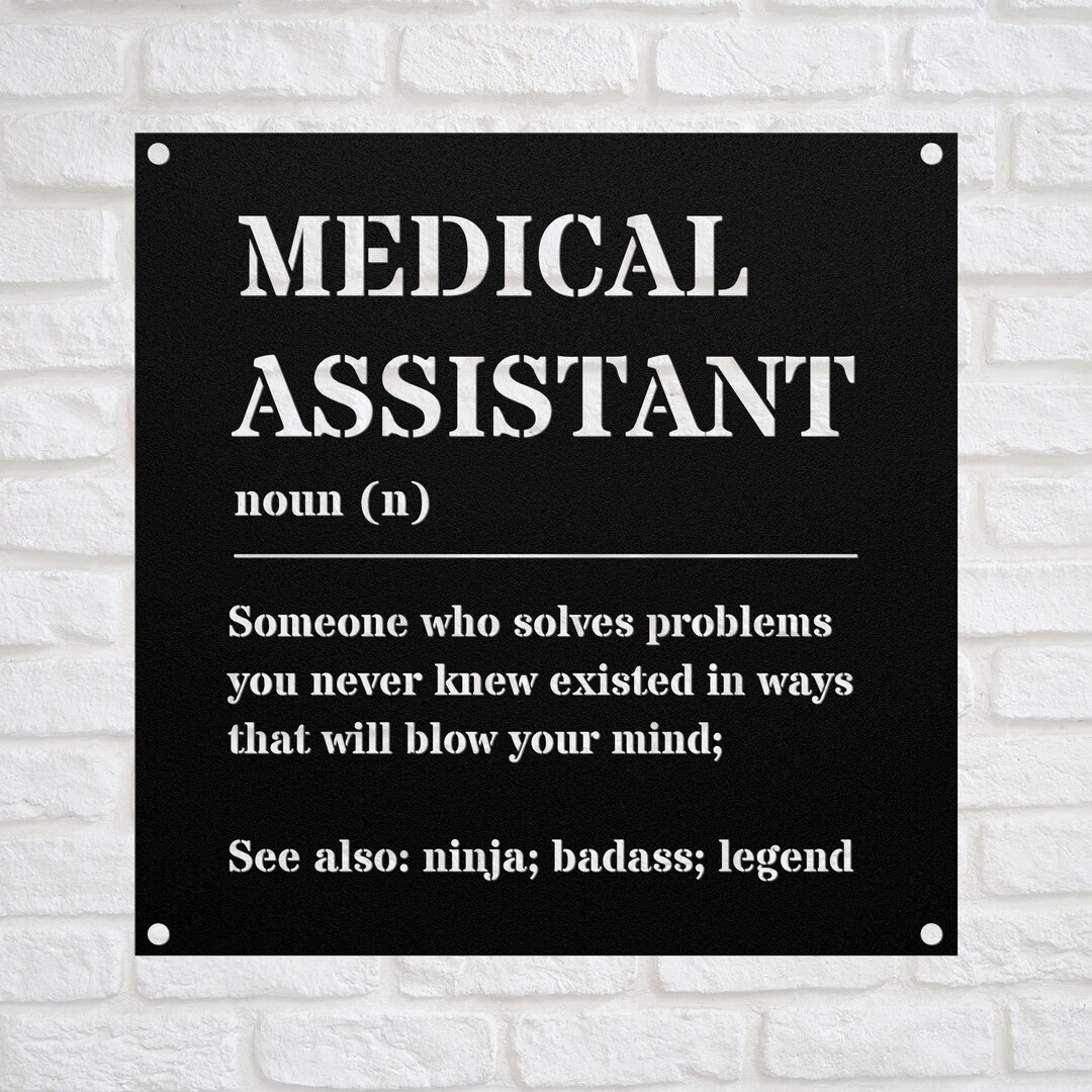 Medical Assistant Gift Metal Sign L Physician Assistant L for Birthday ...