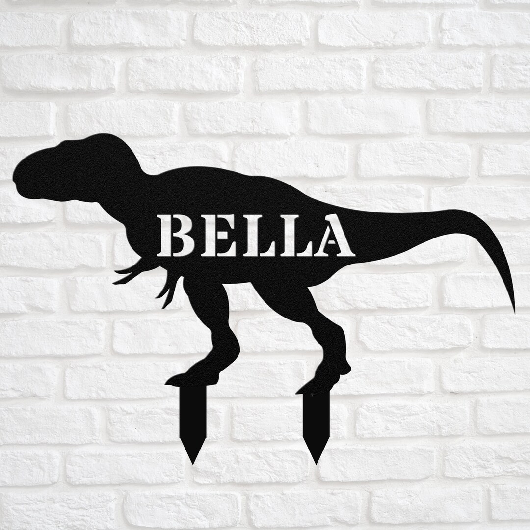 Dinosaur Memorial Stake Loss of Dinosaur Wind Chime Heart Grave Marker ...