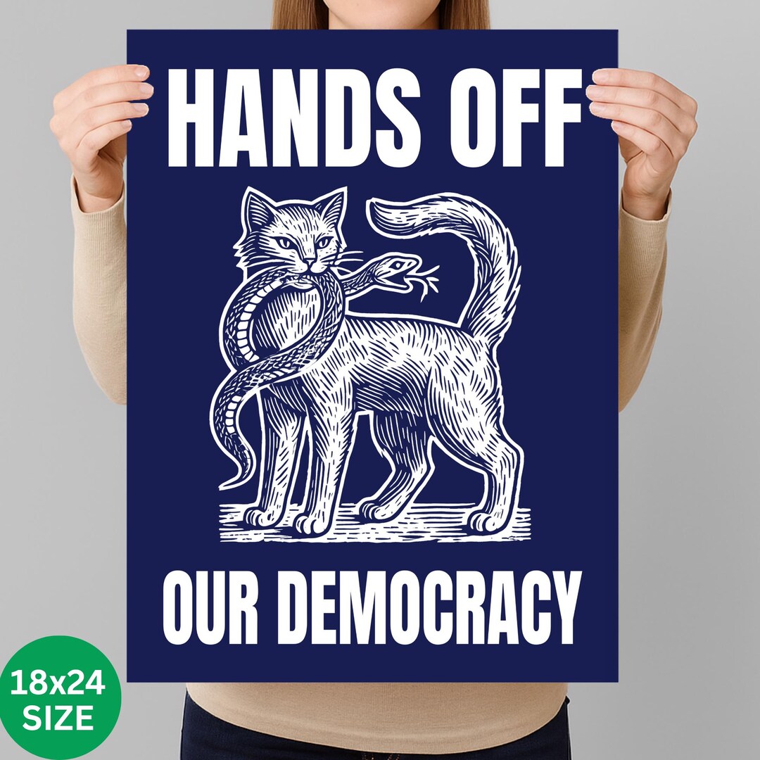 Hands off Our Democracy, Fight Oligarchy Poster, Protest Sign for March ...