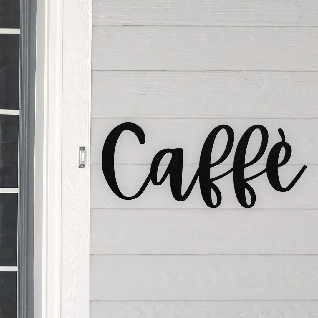 Caffe Sign Italian Metal Wall Art Italy Coffee Rome Milan Naples Turin ...