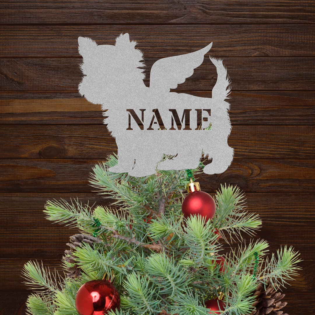 Yorkie Poo Tree Topper Christmas Holiday Decoration Ornament Dog Gift ...