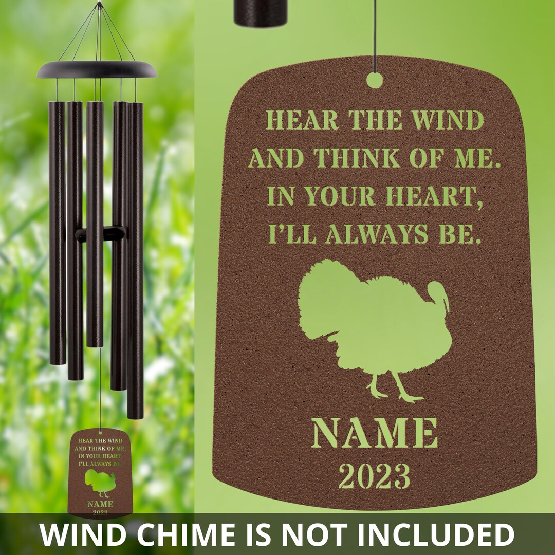 Turkey Wind Chime Sail Turkey Memorial Turkey Loss Gift Sympathy ...
