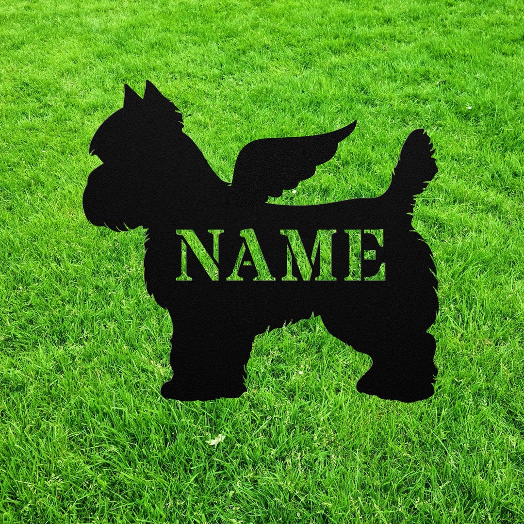 Cairn Terrier Angel Wings Garden Statue Stake Custom Cairn Terrier ...