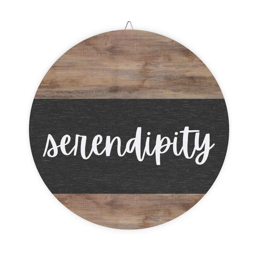 Serendipity Sign Serendipity Door Hanger Wood Sign Front Door Wreath ...