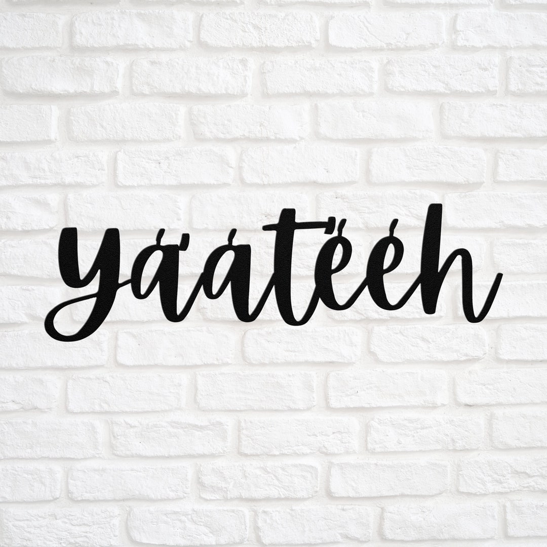 Yá’át’ééh Metal Sign Navajo Gift Doormat Wall Art Native American Home ...