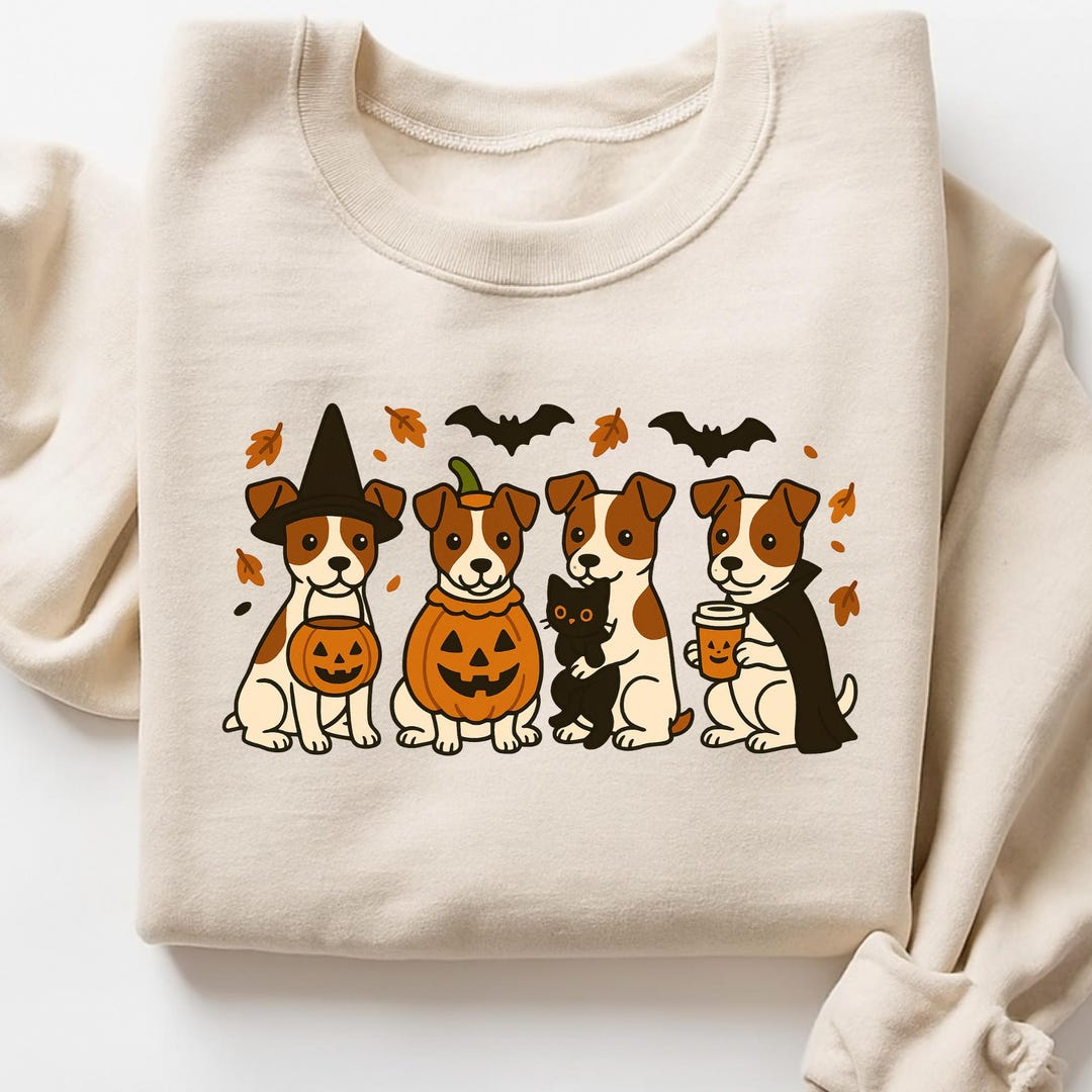 Parson Russell Terrier Halloween Sweatshirt, Russell Terrier Fall ...