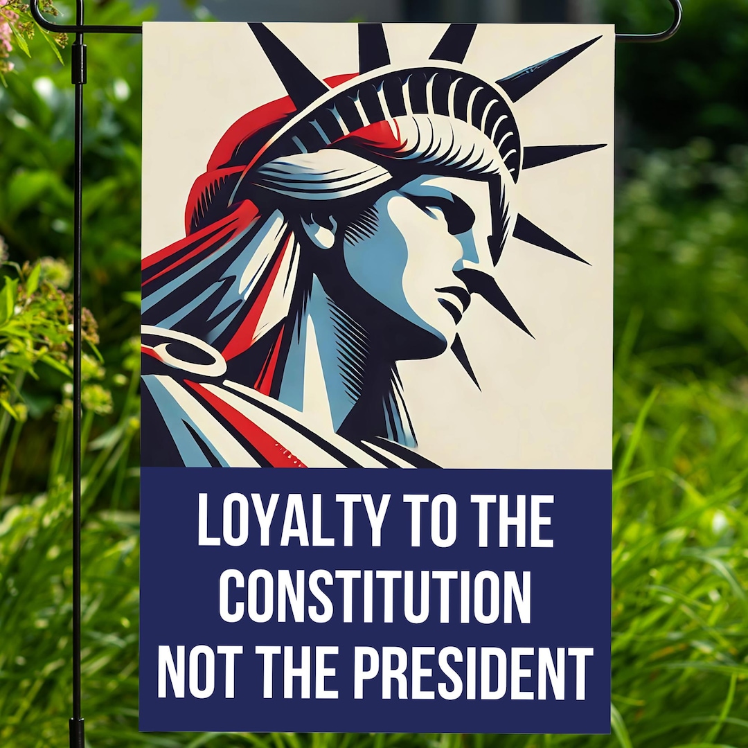 Loyalty to the Constitution Anti Trump Flag Protest March Sign No Kings ...