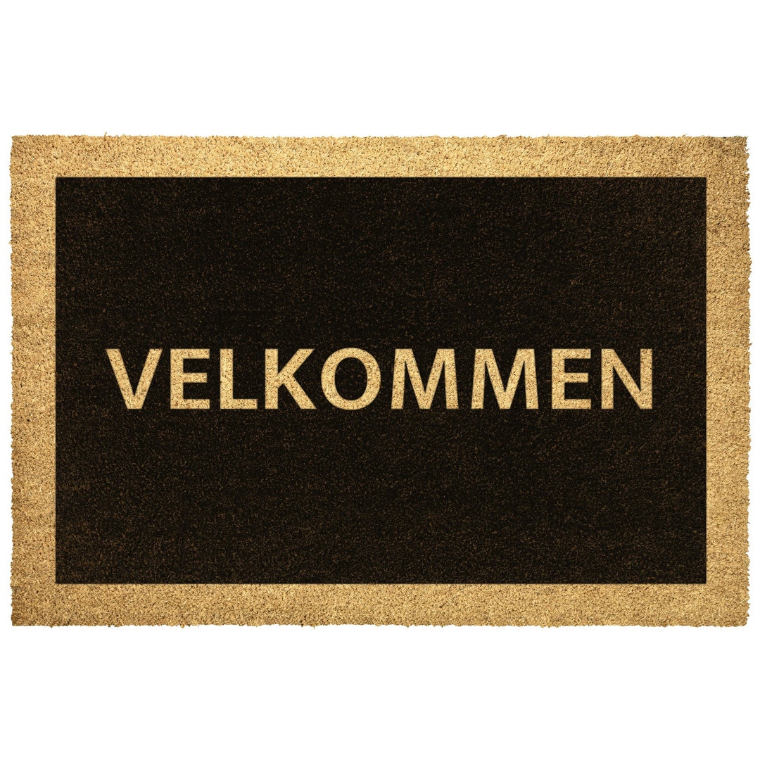 Danish Welcome Doormat Velkommen Outdoor Rug Coir Denmark Door Mat ...