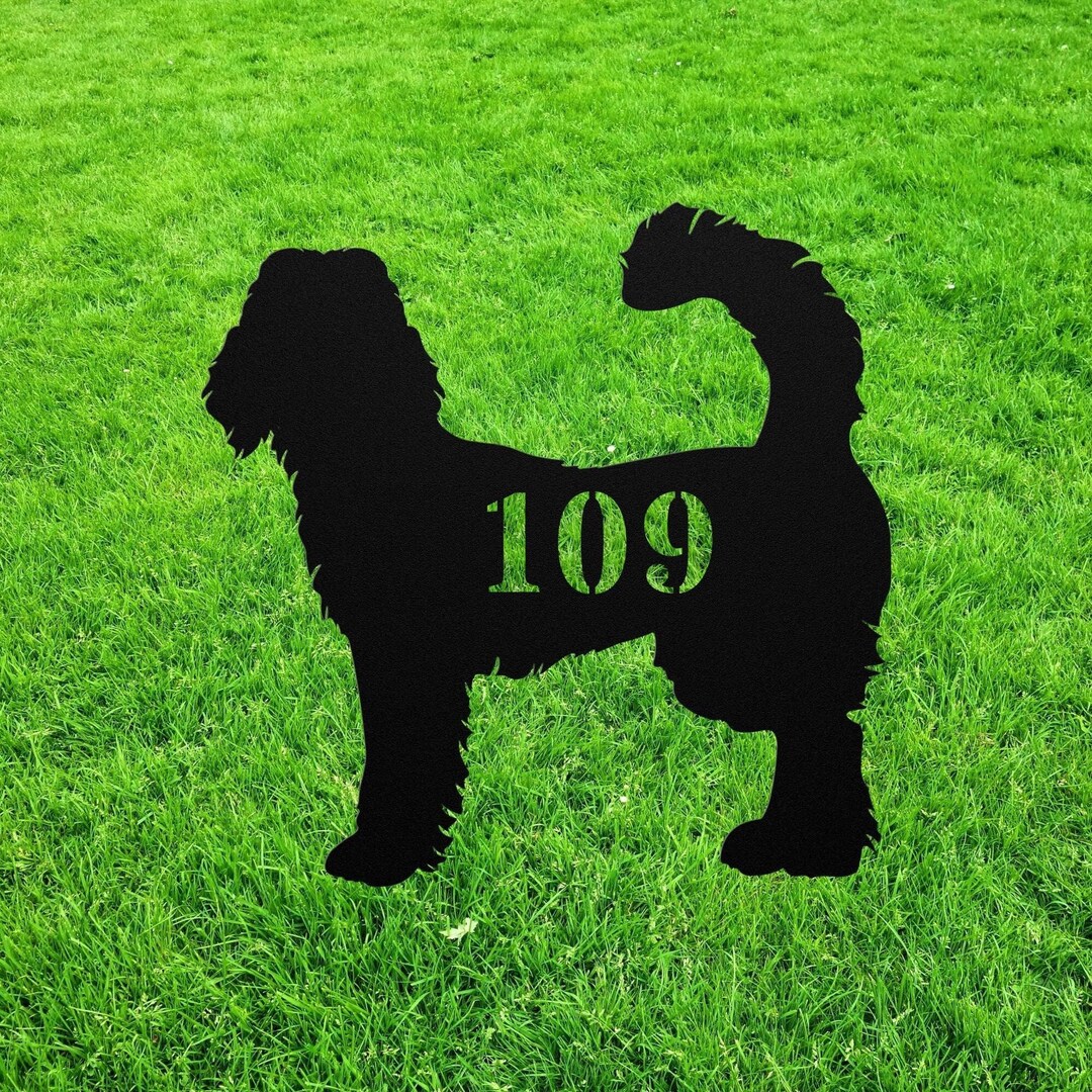 Sheepadoodle House Number Sign Yard Address Plaque Garden Lawn Stake ...