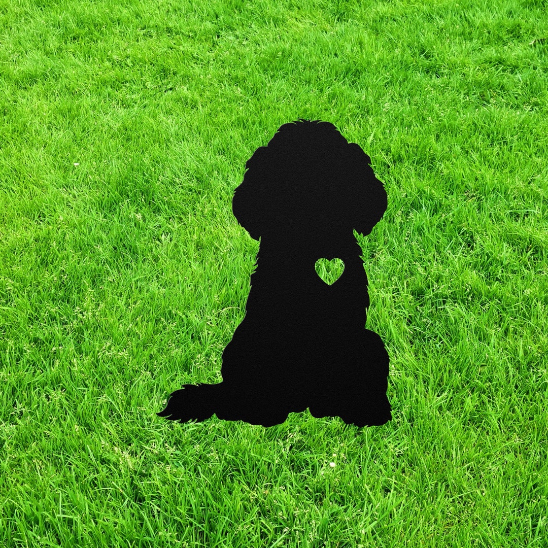 Cockapoo Yard Statue Stake Cockapoo Memorial Wind Chime Outdoor Garden ...