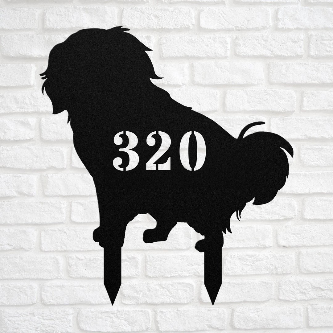 Japanese Chin House Number Sign Yard Address Plaque Garden Lawn Stake ...